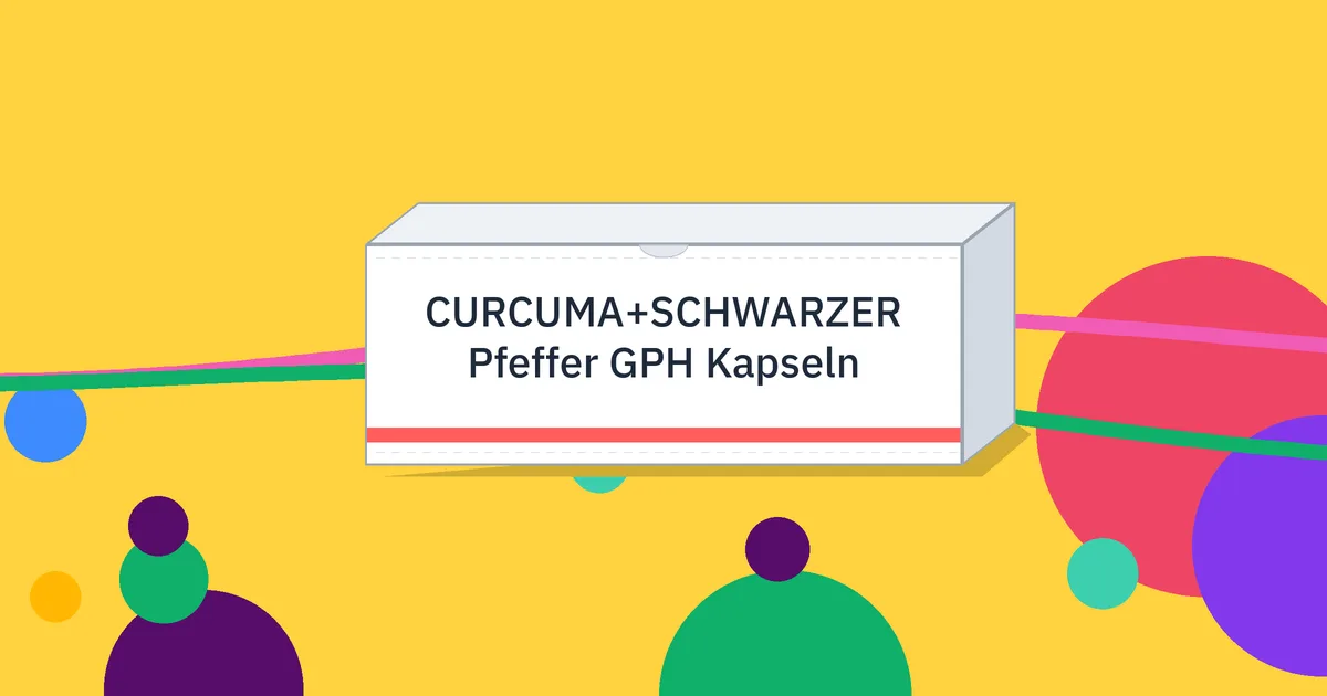 Symbolbild: Packung mit der Aufschrift CURCUMA+SCHWARZER Pfeffer GPH Kapseln (PZN 16234792) – Verfügbarkeit und Bezug in Apotheken in Frankfurt am Main