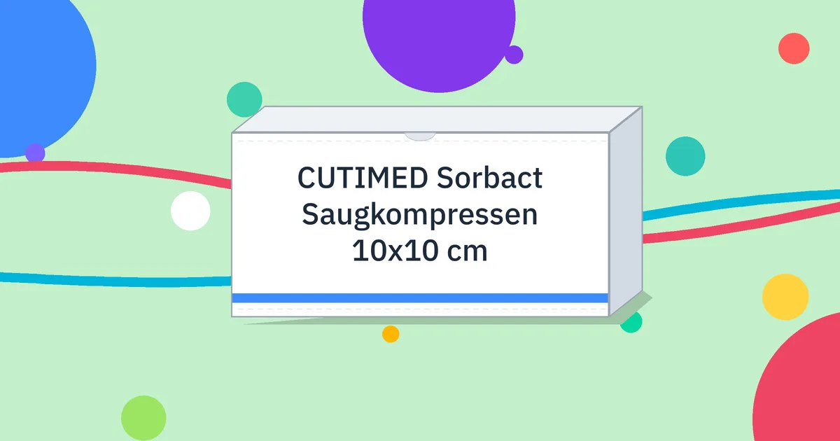 Symbolbild: Packung mit der Aufschrift CUTIMED Sorbact Saugkompressen 10x10 cm (PZN 17433861) – Verfügbarkeit und Bezug in Apotheken in Frankfurt am Main