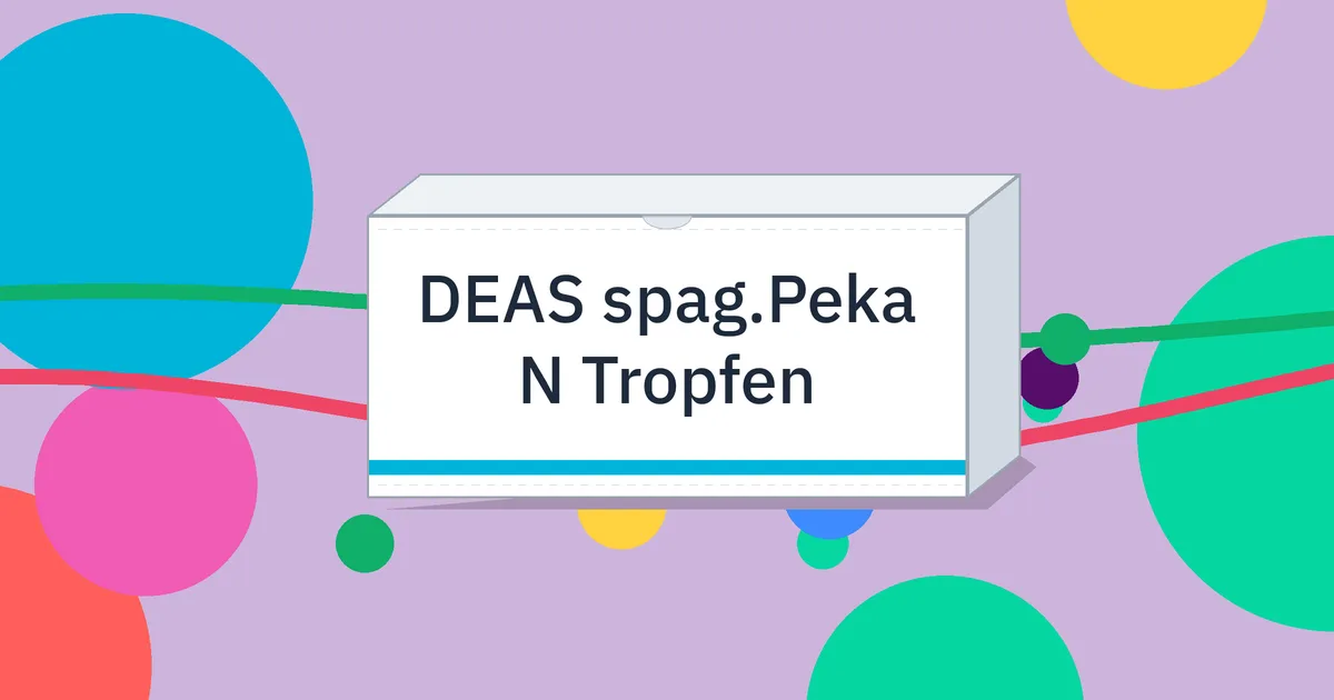 Symbolbild: Packung mit der Aufschrift DEAS spag.Peka N Tropfen (PZN 02953253) – Verfügbarkeit und Bezug in Apotheken in Frankfurt am Main