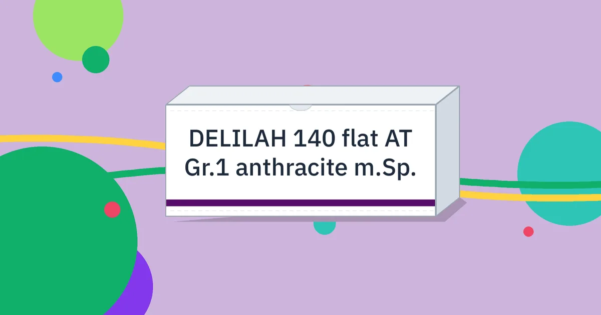 Symbolbild: Packung mit der Aufschrift DELILAH 140 flat AT Gr.1 anthracite m.Sp. (PZN 14247483) – Verfügbarkeit und Bezug in Apotheken in Frankfurt am Main
