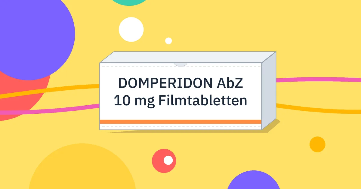 Symbolbild: Packung mit der Aufschrift DOMPERIDON AbZ 10 mg Filmtabletten (PZN 03041376) – Verfügbarkeit und Bezug in Apotheken in Frankfurt am Main