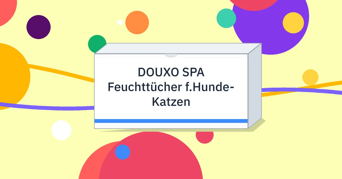 Symbolbild: Packung mit der Aufschrift DOUXO SPA Feuchttücher f.Hunde-Katzen (PZN 20810304) – Verfügbarkeit und Bezug in Apotheken in Frankfurt am Main