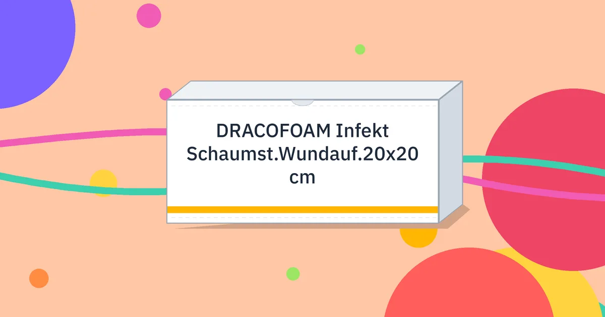 Symbolbild: Packung mit der Aufschrift DRACOFOAM Infekt Schaumst.Wundauf.20x20 cm (PZN 10317637) – Verfügbarkeit und Bezug in Apotheken in Frankfurt am Main