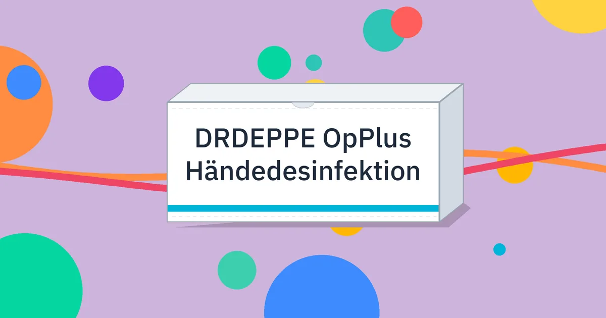 Symbolbild: Packung mit der Aufschrift DRDEPPE OpPlus Händedesinfektion (PZN 18906468) – Verfügbarkeit und Bezug in Apotheken in Frankfurt am Main