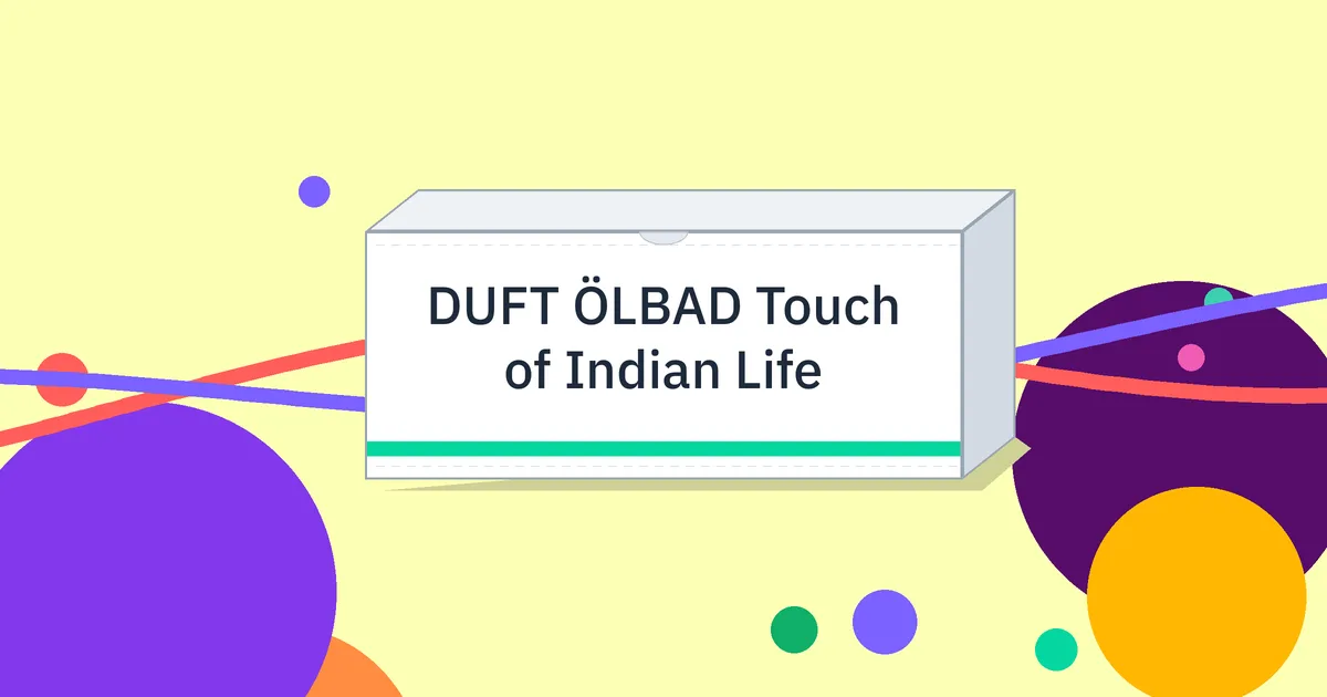 Symbolbild: Packung mit der Aufschrift DUFT ÖLBAD Touch of Indian Life (PZN 13972756) – Verfügbarkeit und Bezug in Apotheken in Frankfurt am Main