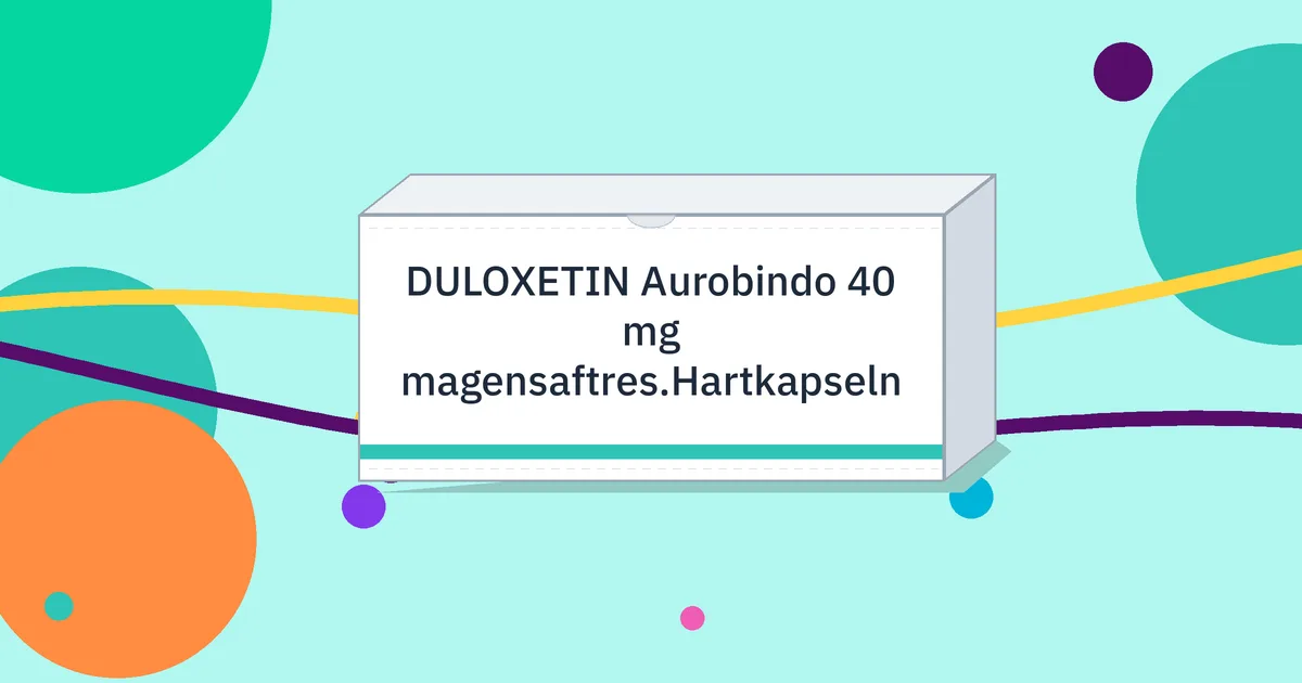 Symbolbild: Packung mit der Aufschrift DULOXETIN Aurobindo 40 mg magensaftres.Hartkapseln (PZN 11373425) – Verfügbarkeit und Bezug in Apotheken in Frankfurt am Main