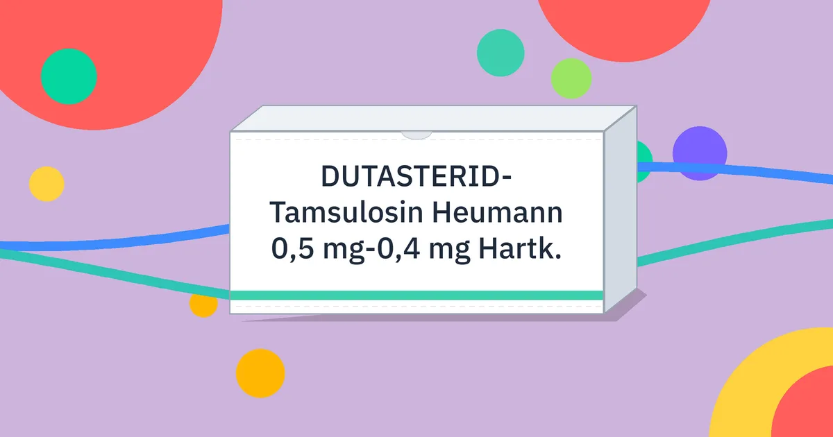 Symbolbild: Packung mit der Aufschrift DUTASTERID-Tamsulosin Heumann 0,5 mg-0,4 mg Hartk. (PZN 15378773) – Verfügbarkeit und Bezug in Apotheken in Frankfurt am Main