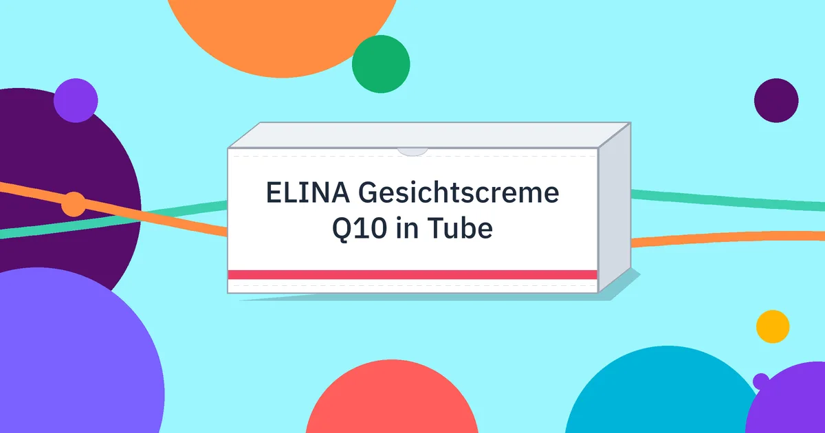 Symbolbild: Packung mit der Aufschrift ELINA Gesichtscreme Q10 in Tube (PZN 12423533) – Verfügbarkeit und Bezug in Apotheken in Frankfurt am Main