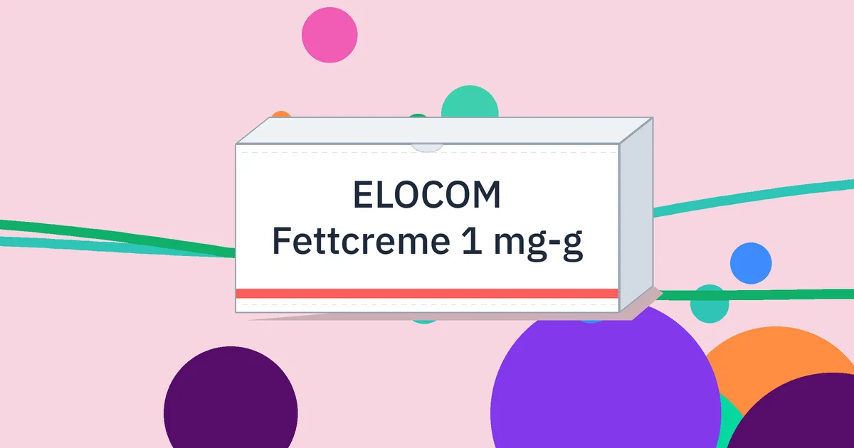 Symbolbild: Packung mit der Aufschrift ELOCOM Fettcreme 1 mg-g (PZN 19103783) – Verfügbarkeit und Bezug in Apotheken in Frankfurt am Main