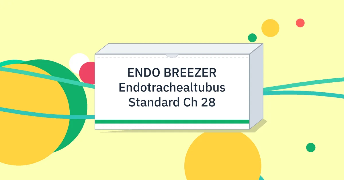 Symbolbild: Packung mit der Aufschrift ENDO BREEZER Endotrachealtubus Standard Ch 28 (PZN 16783719) – Verfügbarkeit und Bezug in Apotheken in Frankfurt am Main