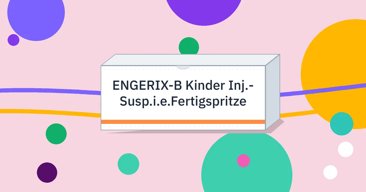 Symbolbild: Packung mit der Aufschrift ENGERIX-B Kinder Inj.-Susp.i.e.Fertigspritze (PZN 00614736) – Verfügbarkeit und Bezug in Apotheken in Frankfurt am Main