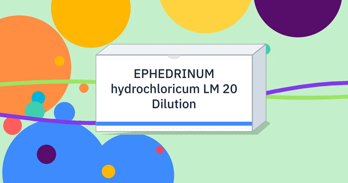 Symbolbild: Packung mit der Aufschrift EPHEDRINUM hydrochloricum LM 20 Dilution (PZN 13471250) – Verfügbarkeit und Bezug in Apotheken in Frankfurt am Main