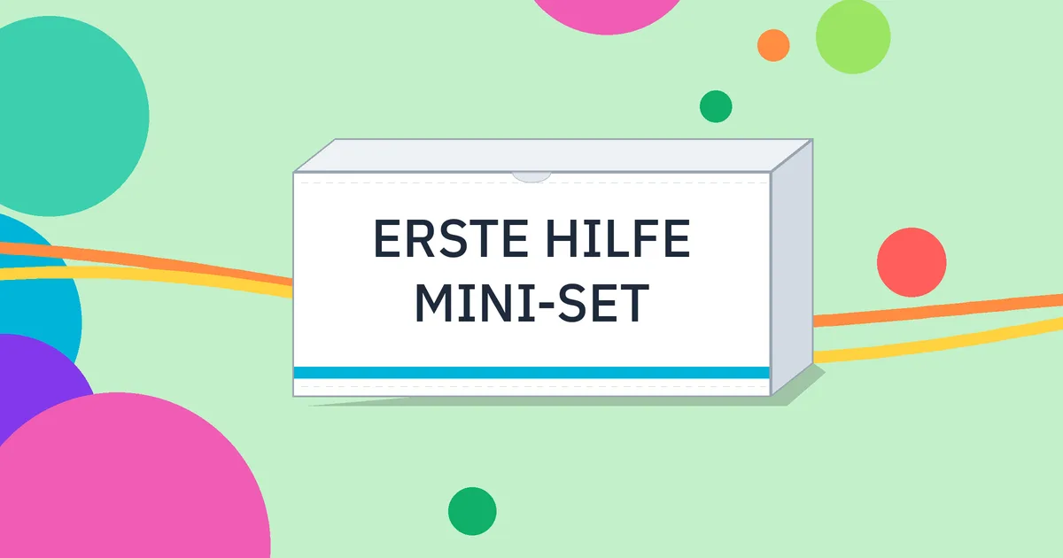 Symbolbild: Packung mit der Aufschrift ERSTE HILFE MINI-SET (PZN 02175005) – Verfügbarkeit und Bezug in Apotheken in Frankfurt am Main