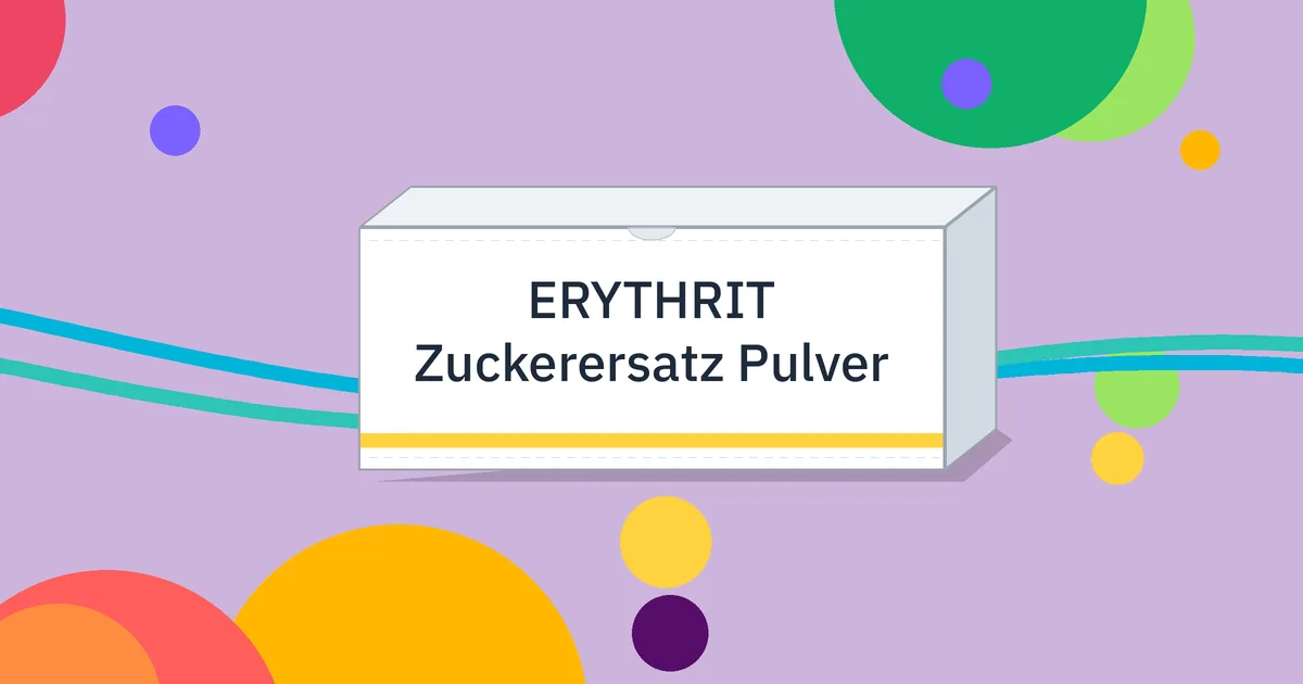 Symbolbild: Packung mit der Aufschrift ERYTHRIT Zuckerersatz Pulver (PZN 11037377) – Verfügbarkeit und Bezug in Apotheken in Frankfurt am Main