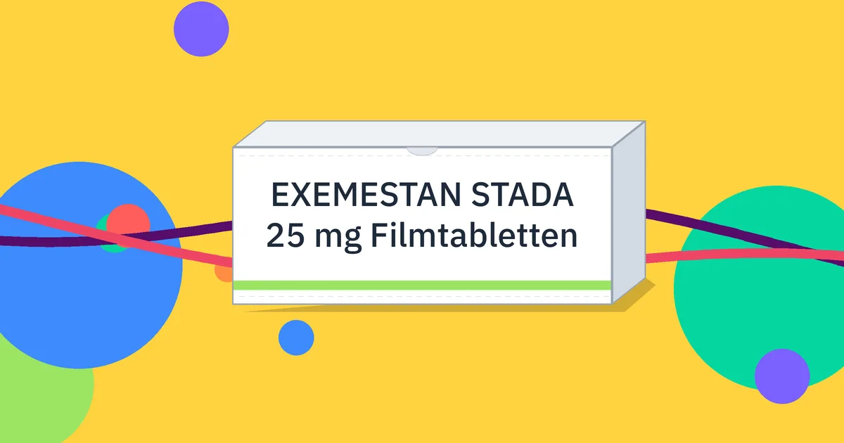 Symbolbild: Packung mit der Aufschrift EXEMESTAN STADA 25 mg Filmtabletten (PZN 08460600) – Verfügbarkeit und Bezug in Apotheken in Frankfurt am Main