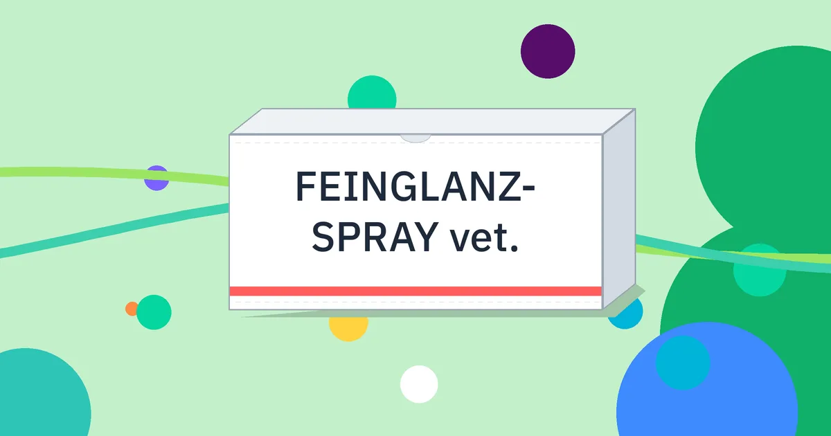 Symbolbild: Packung mit der Aufschrift FEINGLANZ-SPRAY vet. (PZN 09933213) – Verfügbarkeit und Bezug in Apotheken in Frankfurt am Main