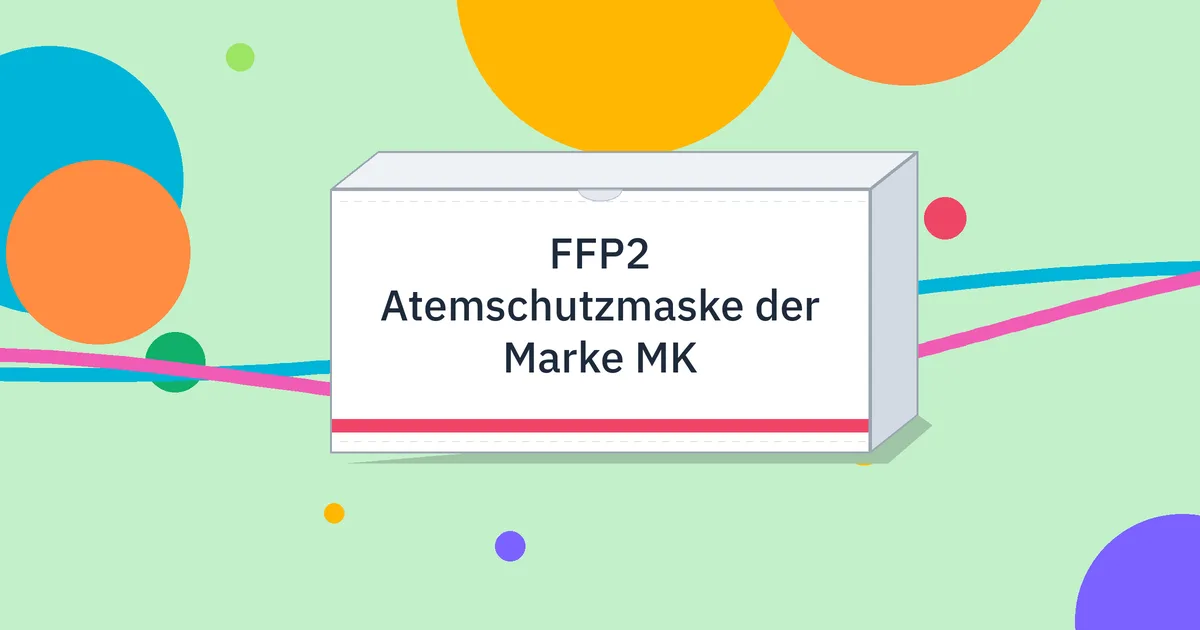 Symbolbild: Packung mit der Aufschrift FFP2 Atemschutzmaske der Marke MK (PZN 17149947) – Verfügbarkeit und Bezug in Apotheken in Frankfurt am Main