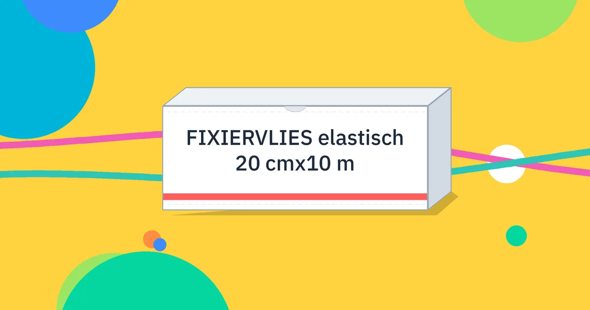 Symbolbild: Packung mit der Aufschrift FIXIERVLIES elastisch 20 cmx10 m (PZN 09729205) – Verfügbarkeit und Bezug in Apotheken in Frankfurt am Main