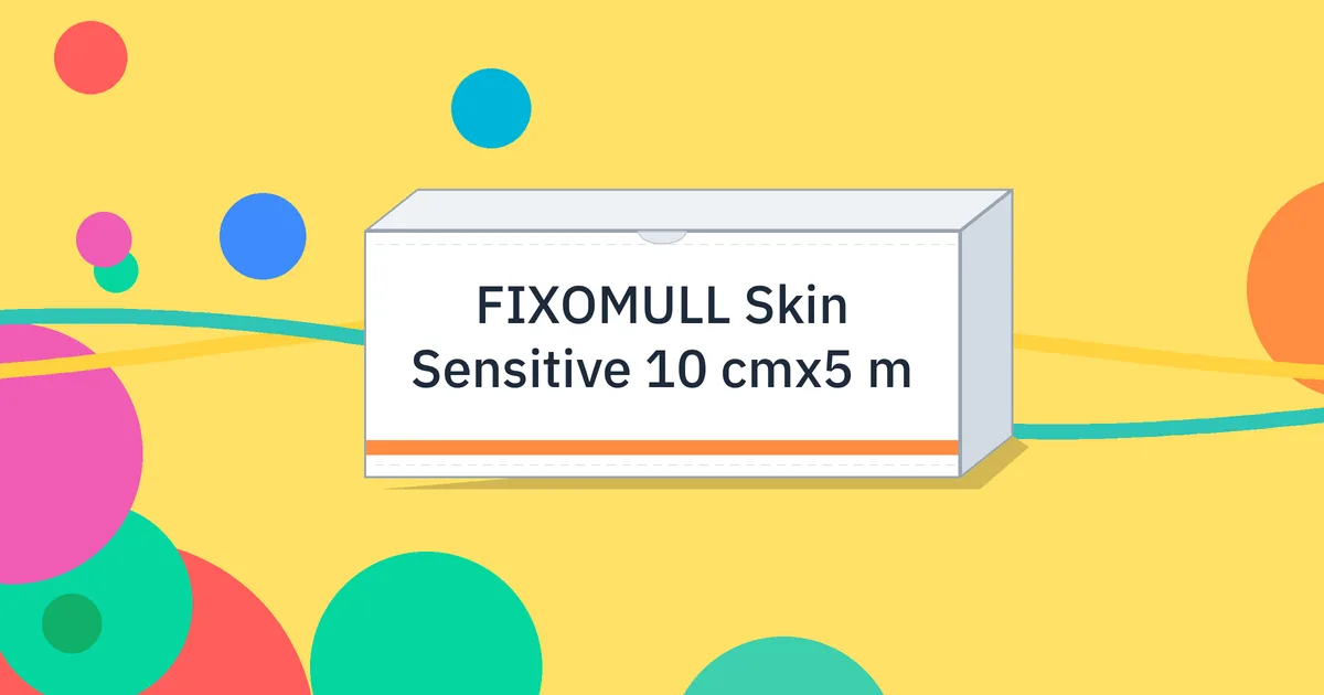 Symbolbild: Packung mit der Aufschrift FIXOMULL Skin Sensitive 10 cmx5 m (PZN 17842111) – Verfügbarkeit und Bezug in Apotheken in Frankfurt am Main