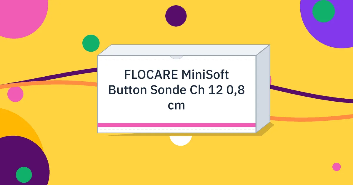 Symbolbild: Packung mit der Aufschrift FLOCARE MiniSoft Button Sonde Ch 12 0,8 cm (PZN 16018829) – Verfügbarkeit und Bezug in Apotheken in Frankfurt am Main