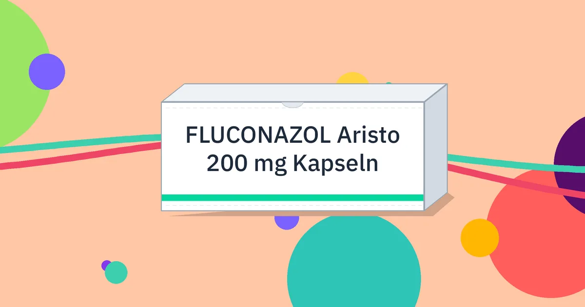 Symbolbild: Packung mit der Aufschrift FLUCONAZOL Aristo 200 mg Kapseln (PZN 20420721) – Verfügbarkeit und Bezug in Apotheken in Frankfurt am Main