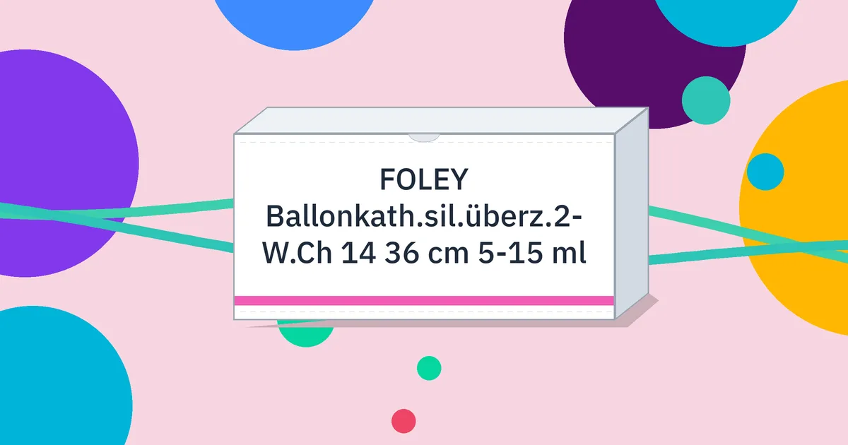 Symbolbild: Packung mit der Aufschrift FOLEY Ballonkath.sil.überz.2-W.Ch 14 36 cm 5-15 ml (PZN 10101707) – Verfügbarkeit und Bezug in Apotheken in Frankfurt am Main