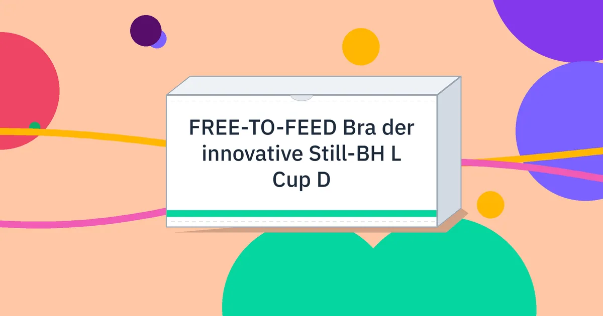 Symbolbild: Packung mit der Aufschrift FREE-TO-FEED Bra der innovative Still-BH L Cup D (PZN 19371101) – Verfügbarkeit und Bezug in Apotheken in Frankfurt am Main