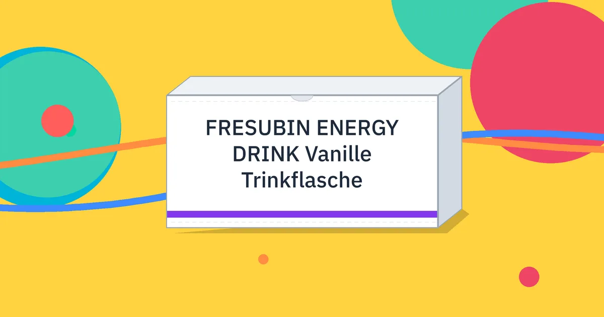 Symbolbild: Packung mit der Aufschrift FRESUBIN ENERGY DRINK Vanille Trinkflasche (PZN 20325394) – Verfügbarkeit und Bezug in Apotheken in Frankfurt am Main