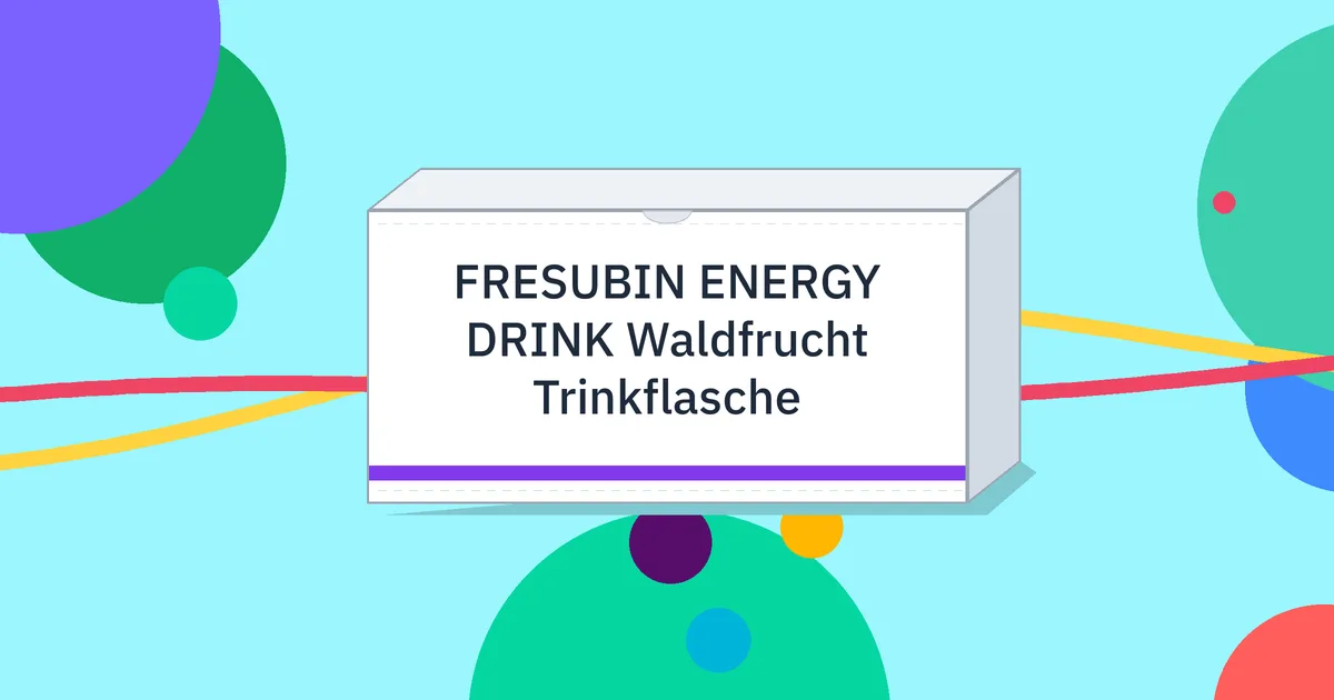 Symbolbild: Packung mit der Aufschrift FRESUBIN ENERGY DRINK Waldfrucht Trinkflasche (PZN 20388207) – Verfügbarkeit und Bezug in Apotheken in Frankfurt am Main