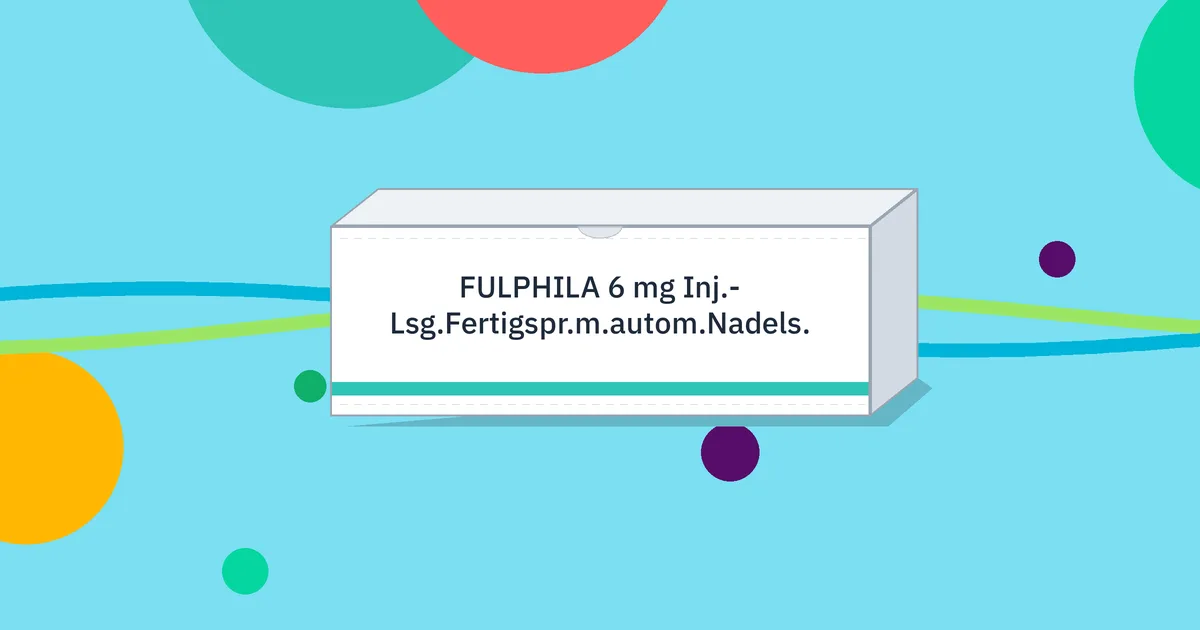Symbolbild: Packung mit der Aufschrift FULPHILA 6 mg Inj.-Lsg.Fertigspr.m.autom.Nadels. (PZN 16940751) – Verfügbarkeit und Bezug in Apotheken in Frankfurt am Main