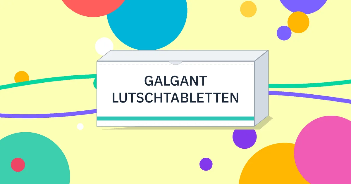 Symbolbild: Packung mit der Aufschrift GALGANT LUTSCHTABLETTEN (PZN 19869918) – Verfügbarkeit und Bezug in Apotheken in Frankfurt am Main