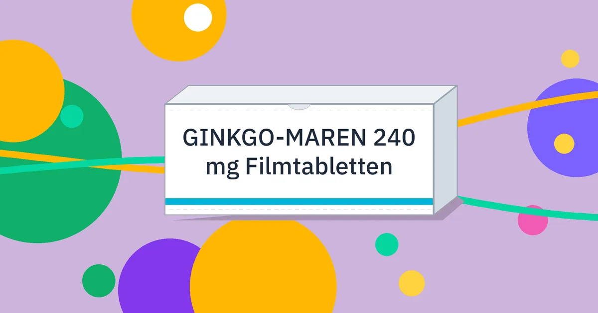 Symbolbild: Packung mit der Aufschrift GINKGO-MAREN 240 mg Filmtabletten (PZN 12580480) – Verfügbarkeit und Bezug in Apotheken in Frankfurt am Main