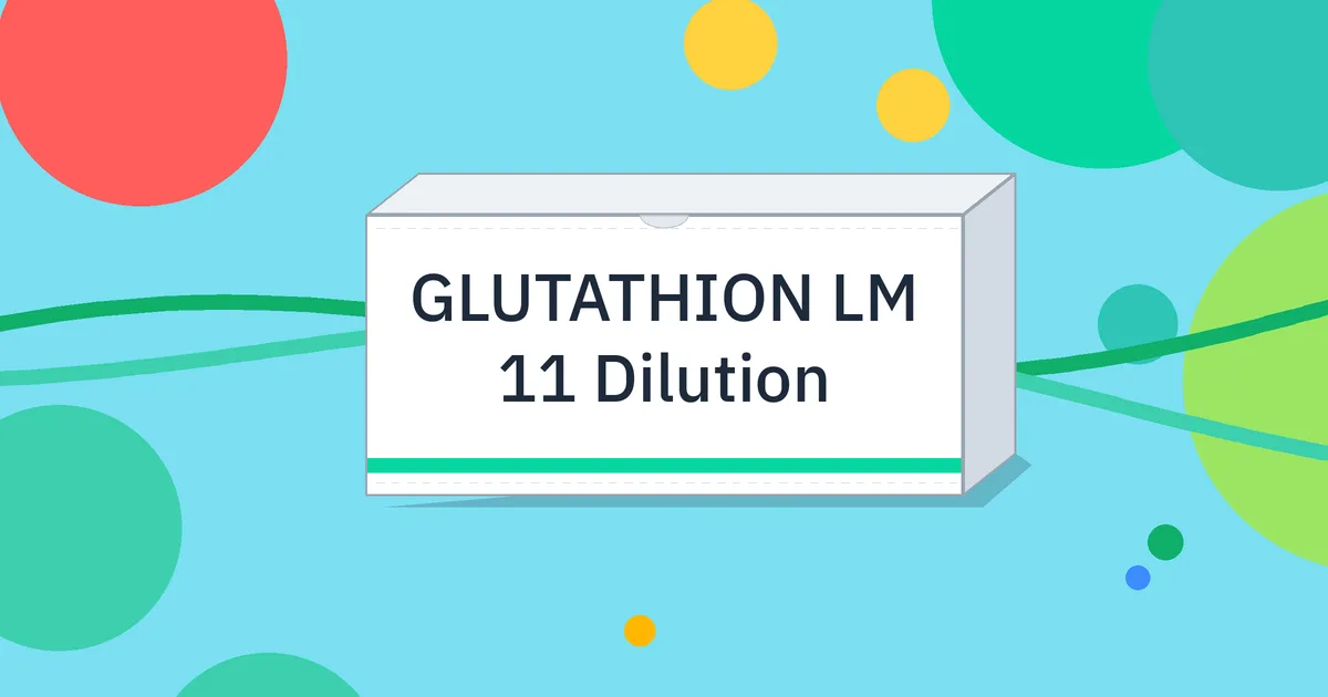 Symbolbild: Packung mit der Aufschrift GLUTATHION LM 11 Dilution (PZN 12879865) – Verfügbarkeit und Bezug in Apotheken in Frankfurt am Main