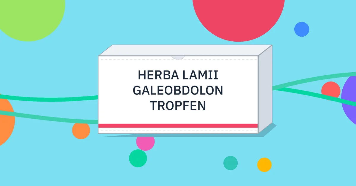 Symbolbild: Packung mit der Aufschrift HERBA LAMII GALEOBDOLON TROPFEN (PZN 14126495) – Verfügbarkeit und Bezug in Apotheken in Frankfurt am Main