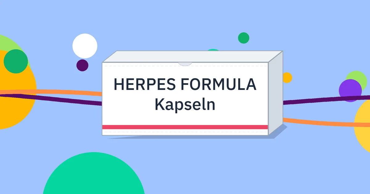 Symbolbild: Packung mit der Aufschrift HERPES FORMULA Kapseln (PZN 10996615) – Verfügbarkeit und Bezug in Apotheken in Frankfurt am Main
