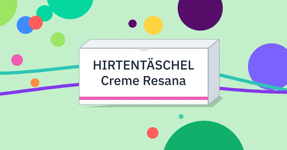 Symbolbild: Packung mit der Aufschrift HIRTENTÄSCHEL Creme Resana (PZN 12395647) – Verfügbarkeit und Bezug in Apotheken in Frankfurt am Main