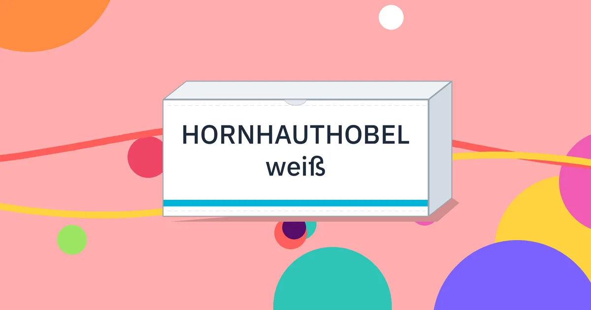 Symbolbild: Packung mit der Aufschrift HORNHAUTHOBEL weiß (PZN 01525727) – Verfügbarkeit und Bezug in Apotheken in Frankfurt am Main