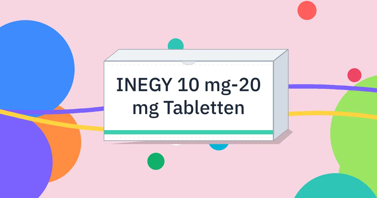 Symbolbild: Packung mit der Aufschrift INEGY 10 mg-20 mg Tabletten (PZN 00761029) – Verfügbarkeit und Bezug in Apotheken in Frankfurt am Main