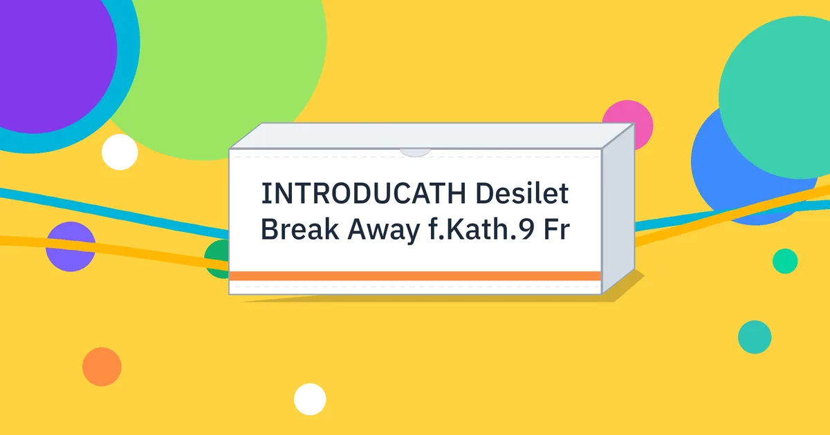 Symbolbild: Packung mit der Aufschrift INTRODUCATH Desilet Break Away f.Kath.9 Fr (PZN 00965789) – Verfügbarkeit und Bezug in Apotheken in Frankfurt am Main