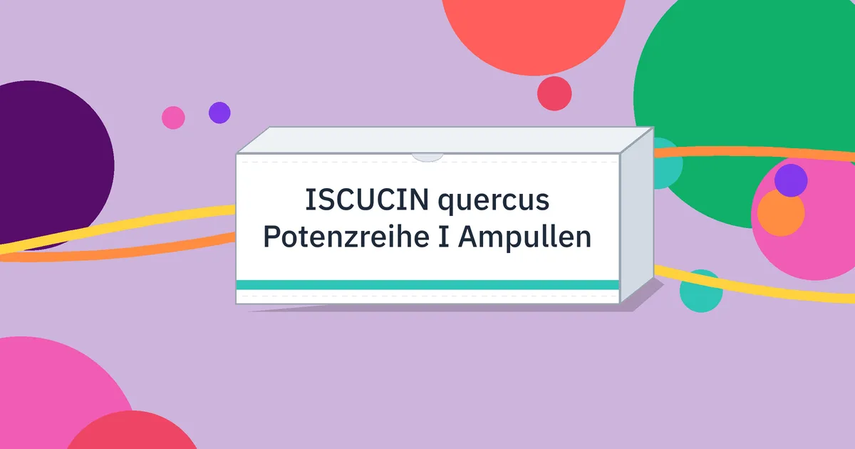 Symbolbild: Packung mit der Aufschrift ISCUCIN quercus Potenzreihe I Ampullen (PZN 03083475) – Verfügbarkeit und Bezug in Apotheken in Frankfurt am Main