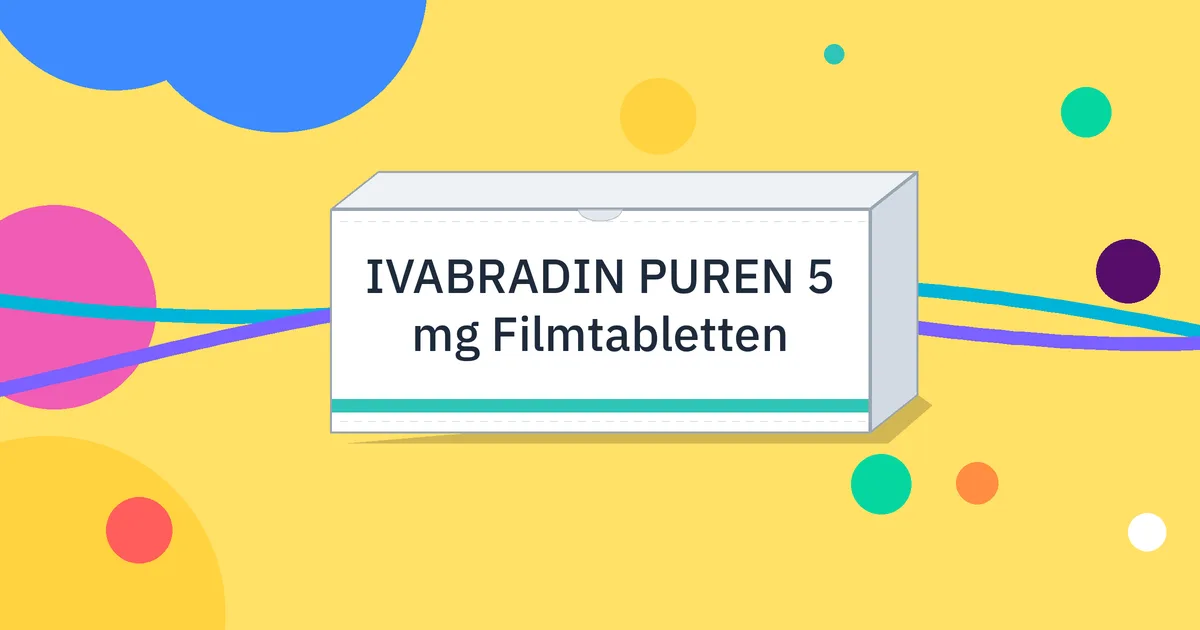 Symbolbild: Packung mit der Aufschrift IVABRADIN PUREN 5 mg Filmtabletten (PZN 12503746) – Verfügbarkeit und Bezug in Apotheken in Frankfurt am Main