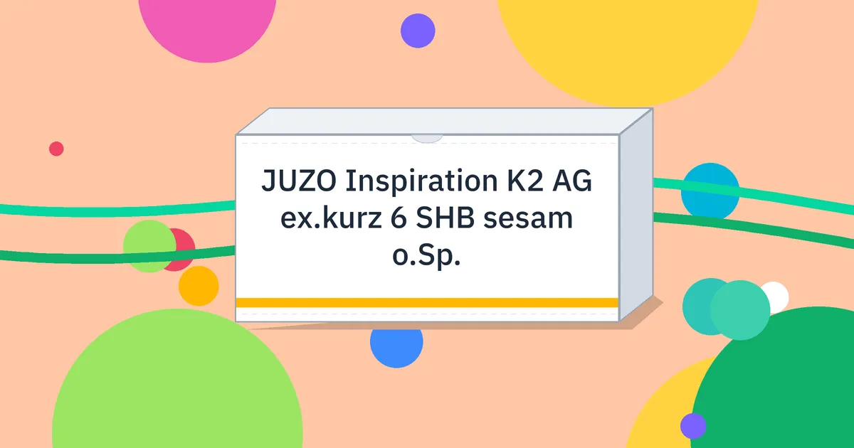 Symbolbild: Packung mit der Aufschrift JUZO Inspiration K2 AG ex.kurz 6 SHB sesam o.Sp. (PZN 14952230) – Verfügbarkeit und Bezug in Apotheken in Frankfurt am Main