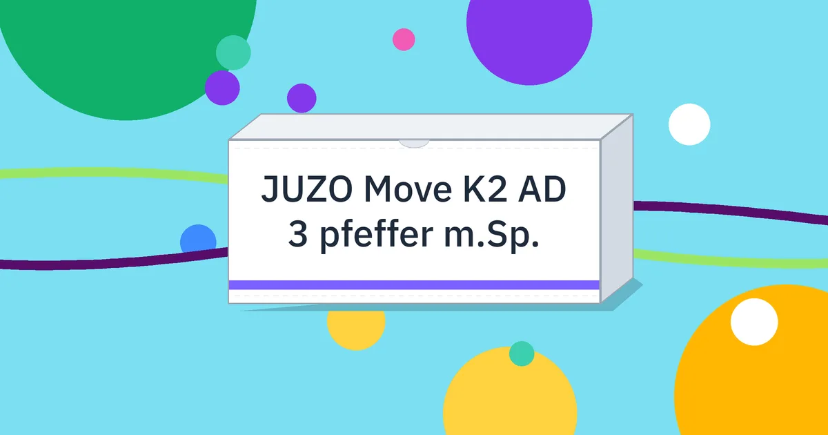 Symbolbild: Packung mit der Aufschrift JUZO Move K2 AD 3 pfeffer m.Sp. (PZN 16340755) – Verfügbarkeit und Bezug in Apotheken in Frankfurt am Main