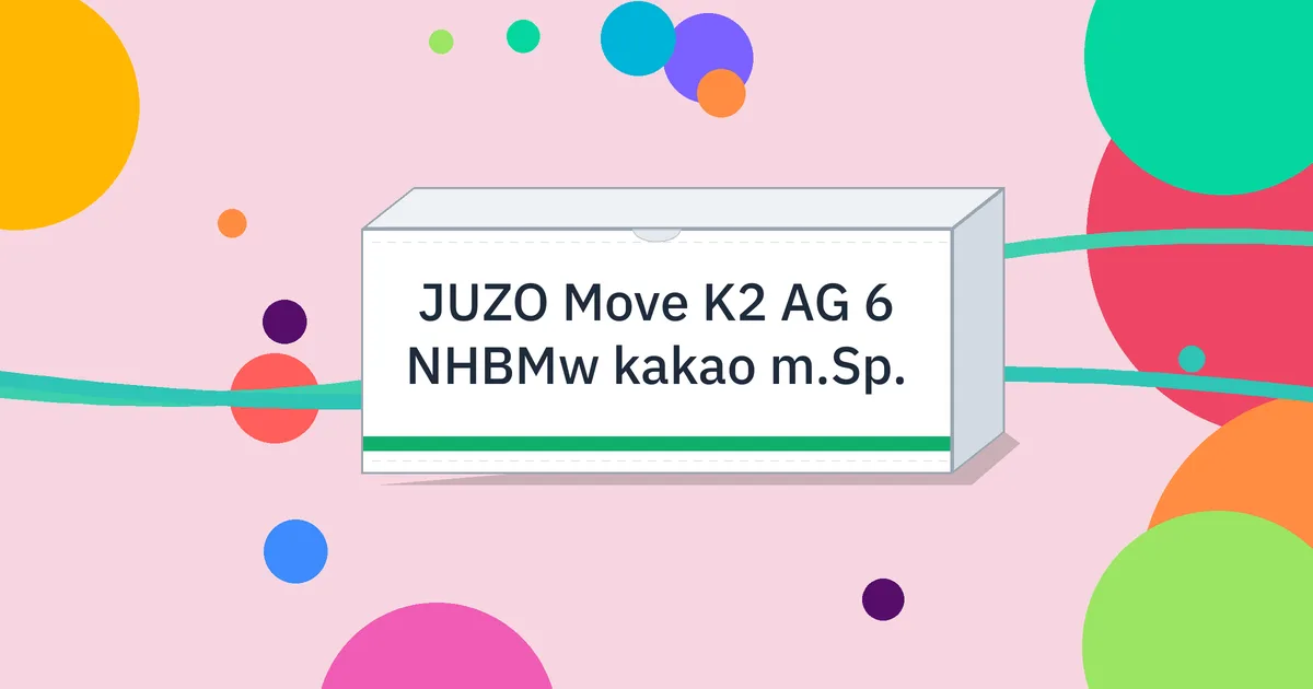 Symbolbild: Packung mit der Aufschrift JUZO Move K2 AG 6 NHBMw kakao m.Sp. (PZN 18555282) – Verfügbarkeit und Bezug in Apotheken in Frankfurt am Main
