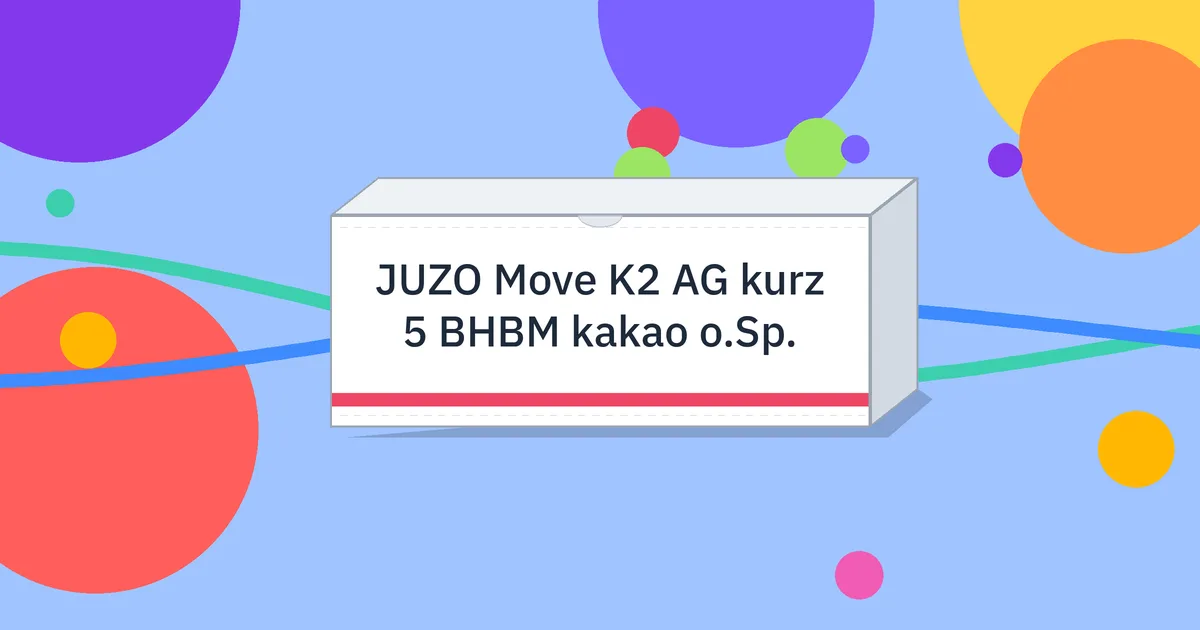 Symbolbild: Packung mit der Aufschrift JUZO Move K2 AG kurz 5 BHBM kakao o.Sp. (PZN 18562282) – Verfügbarkeit und Bezug in Apotheken in Frankfurt am Main