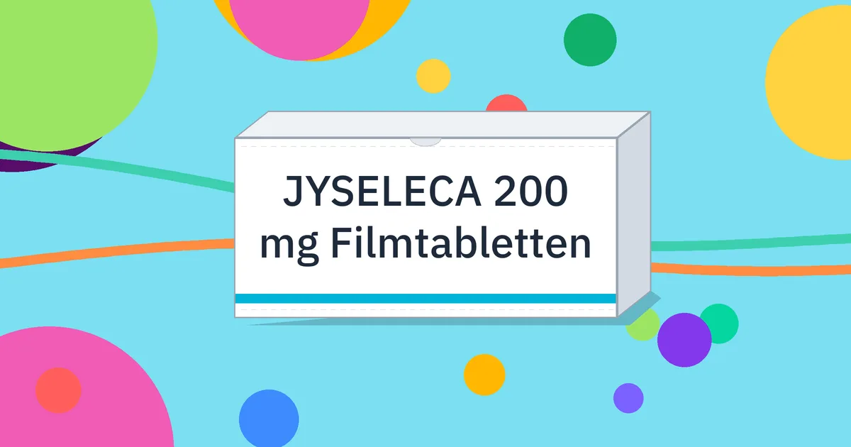 Symbolbild: Packung mit der Aufschrift JYSELECA 200 mg Filmtabletten (PZN 17244396) – Verfügbarkeit und Bezug in Apotheken in Frankfurt am Main