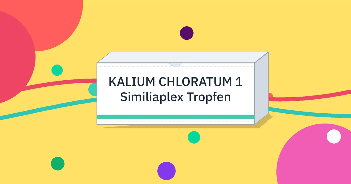 Symbolbild: Packung mit der Aufschrift KALIUM CHLORATUM 1 Similiaplex Tropfen (PZN 00278758) – Verfügbarkeit und Bezug in Apotheken in Frankfurt am Main