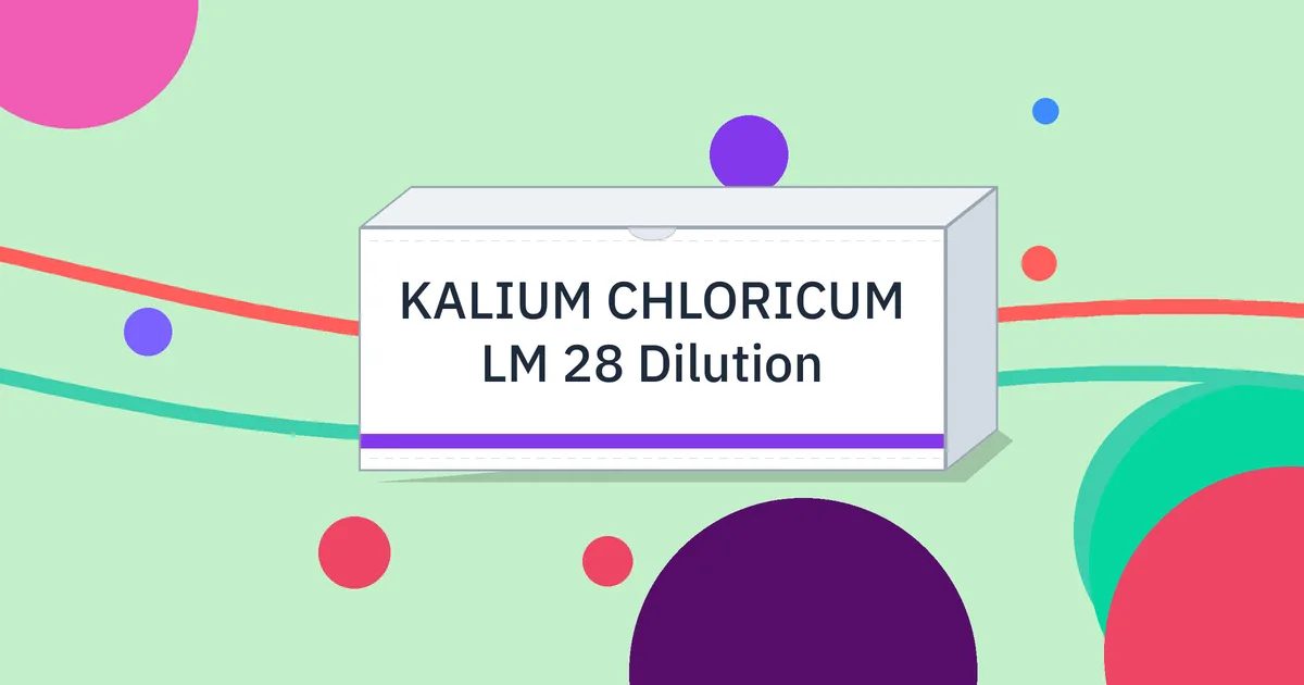 Symbolbild: Packung mit der Aufschrift KALIUM CHLORICUM LM 28 Dilution (PZN 12918915) – Verfügbarkeit und Bezug in Apotheken in Frankfurt am Main