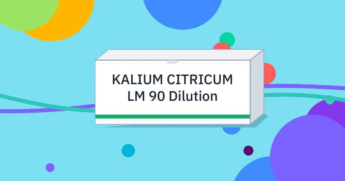 Symbolbild: Packung mit der Aufschrift KALIUM CITRICUM LM 90 Dilution (PZN 12920415) – Verfügbarkeit und Bezug in Apotheken in Frankfurt am Main