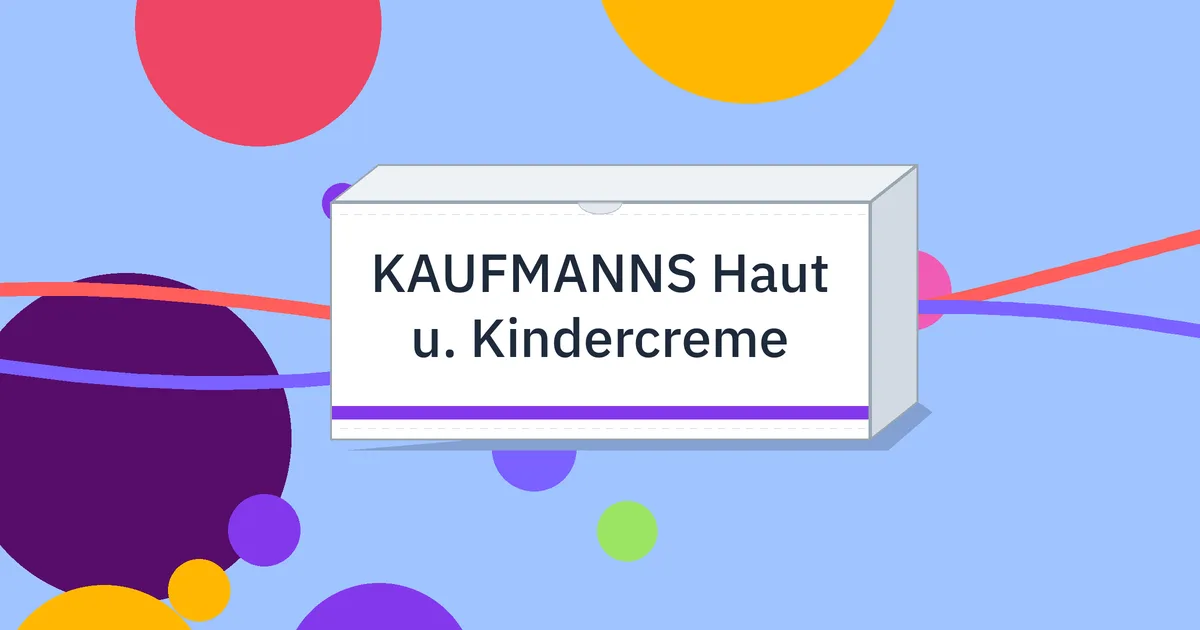 Symbolbild: Packung mit der Aufschrift KAUFMANNS Haut u. Kindercreme (PZN 00570200) – Verfügbarkeit und Bezug in Apotheken in Frankfurt am Main